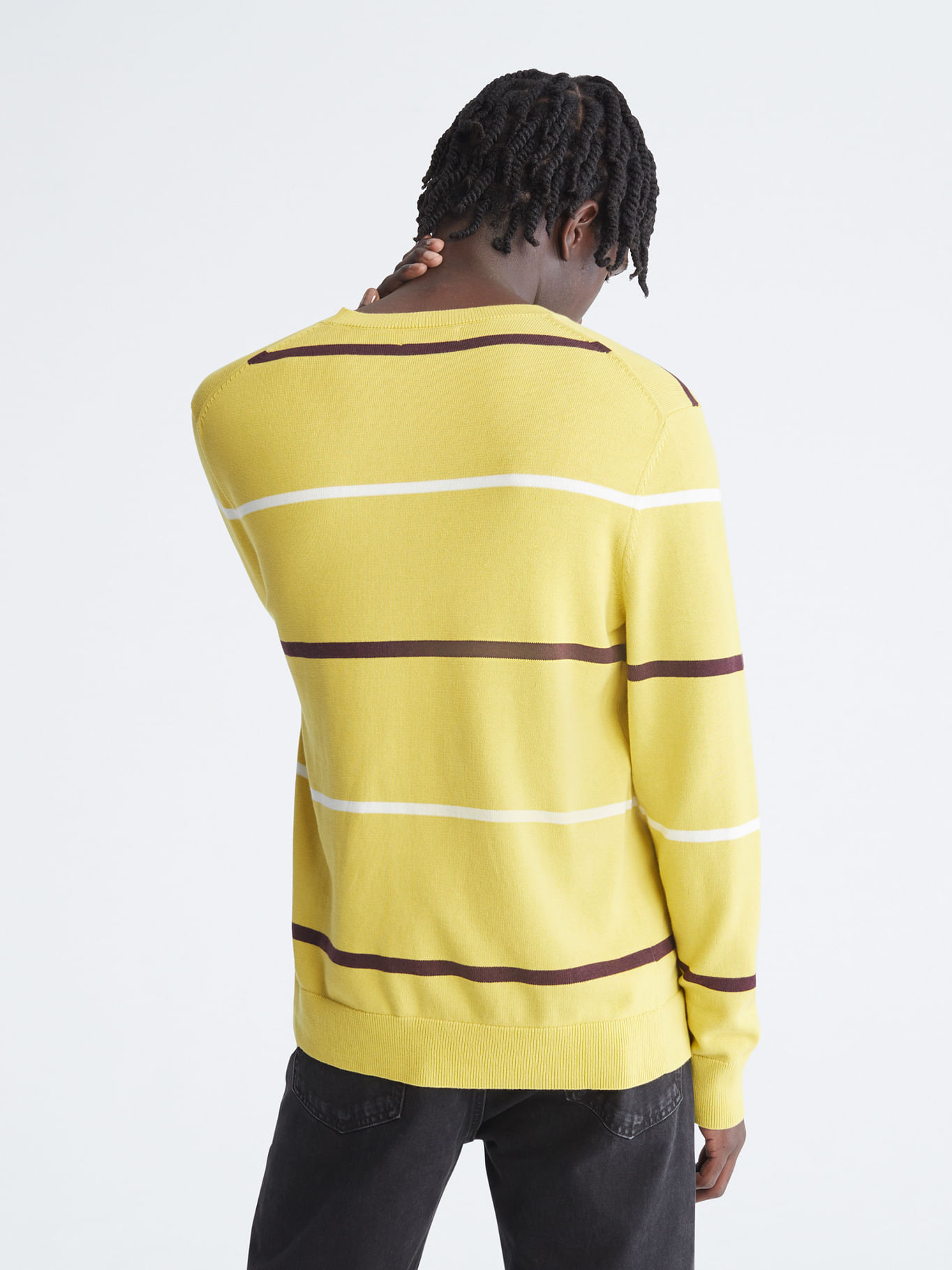 Súeter manga larga con rayas y logo - Calvin Klein GT