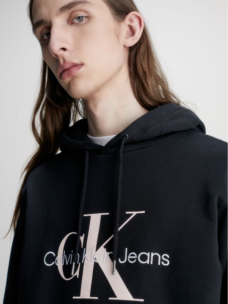 SUETER DE ALGODÓN ORGÁNICO CON HOODIE Y MONOGRAMA - Calvin Klein GT