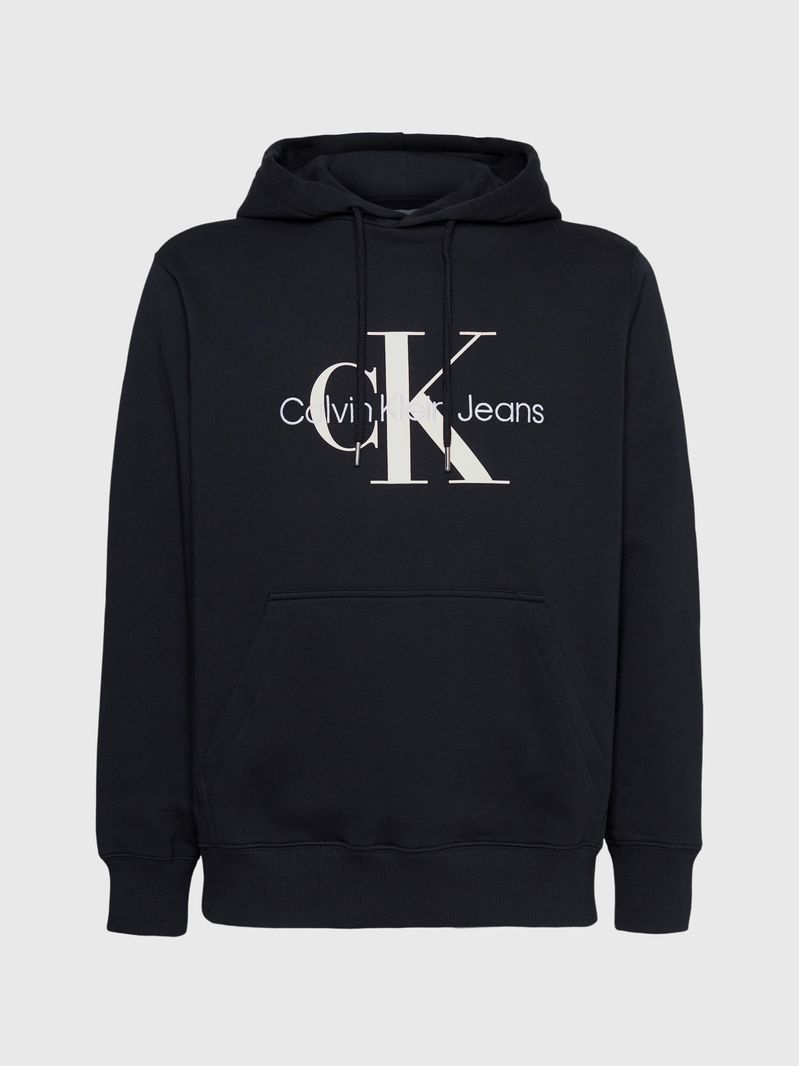 SUETER DE ALGODÓN ORGÁNICO CON HOODIE Y MONOGRAMA - Calvin Klein GT