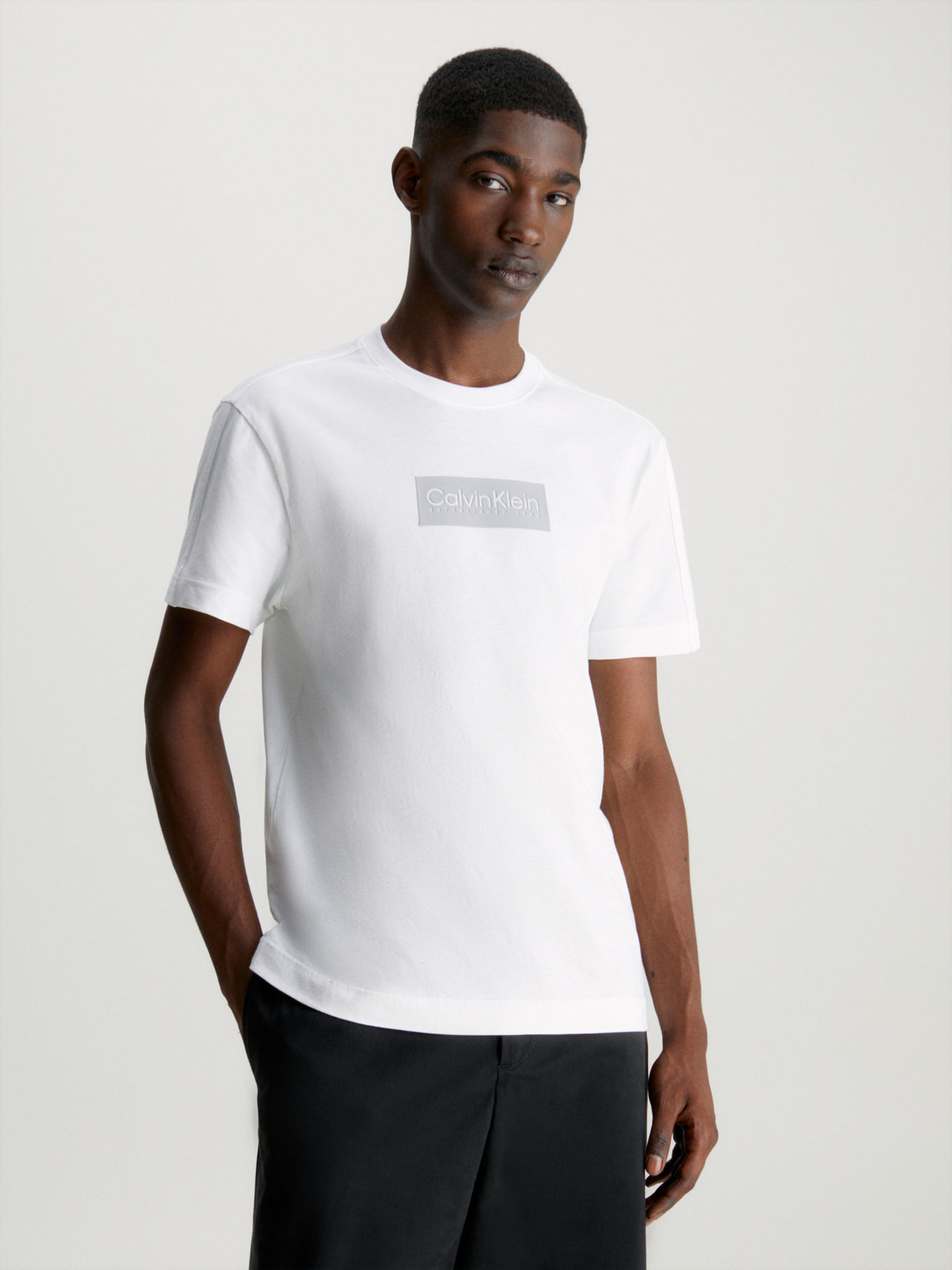 Playera de algodón con logo en relieve - Calvin Klein GT